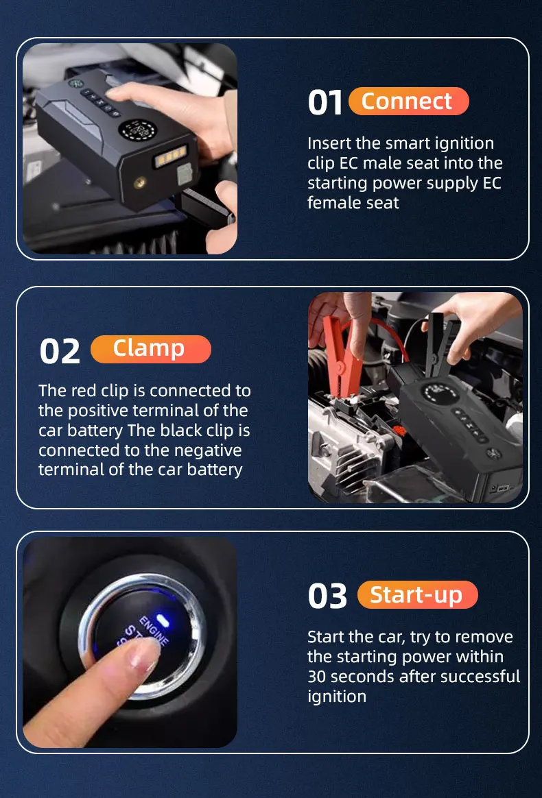 Car Battery Booster Power Bank Charger Lithium Battery Pack 16000mah ...