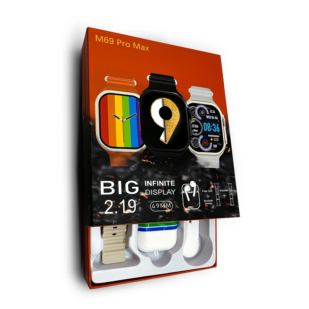 2024 M69 Pro Max Smart Watches Fashion With Earphones 2 In 1 ...