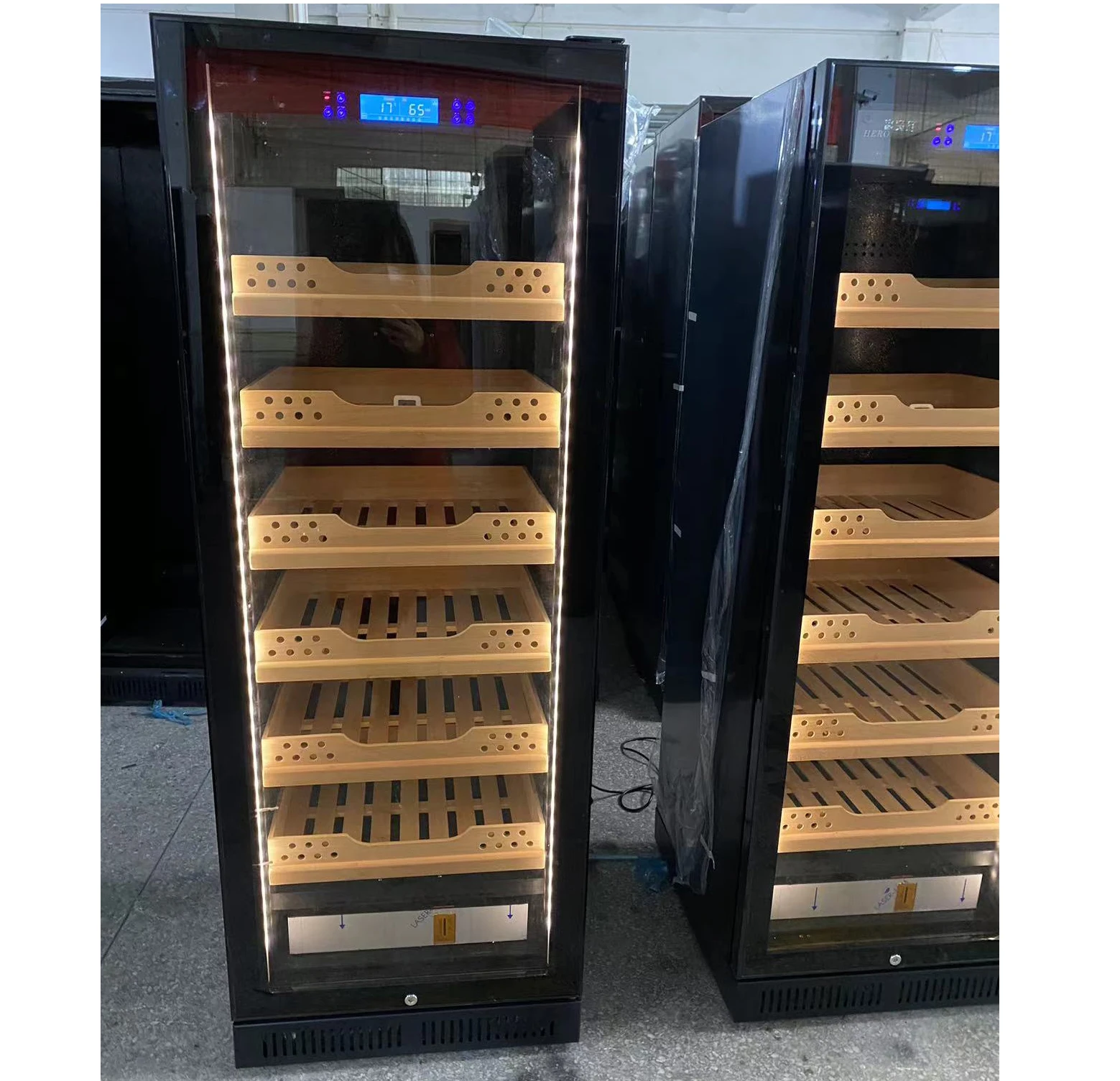 1200 Pcs Cigar Humidor Digital Led Light Temperature Humidity Control ...