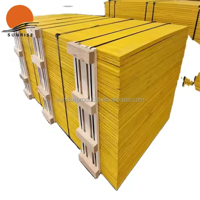 Modern 3-Layer Wood Formwork Panel Sheets Yellow Painted Design Style ...