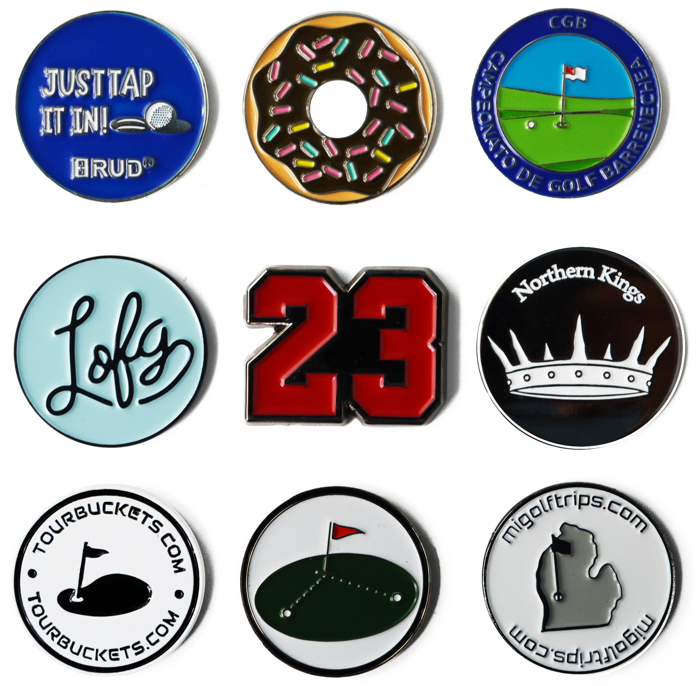 Custom Metal Golf Ball Markers with Your Logo | Four Leaf Clover ...