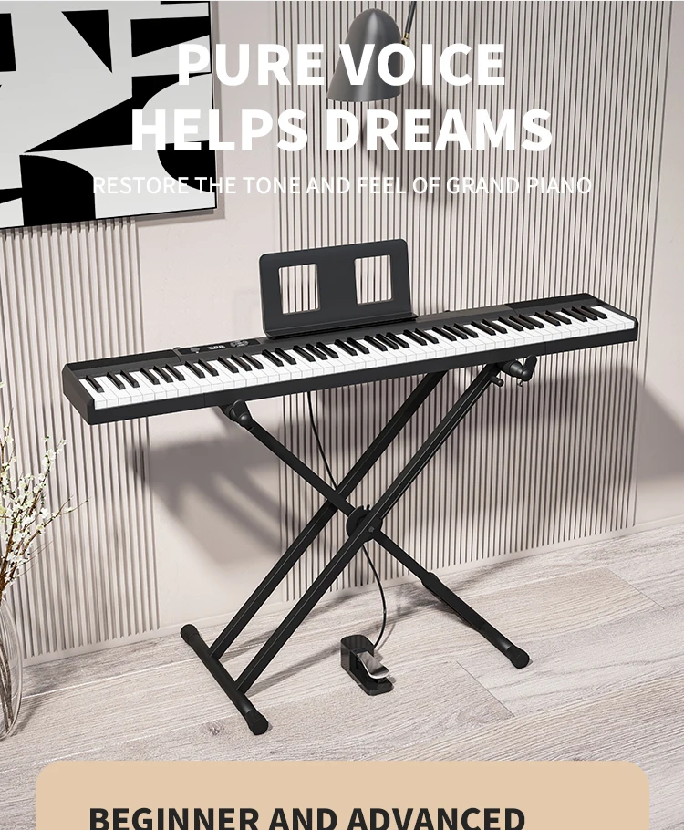 KIMFBAY Teclado De Piano 88 Keys Piano Keyboard Piano Digital De 88 ...