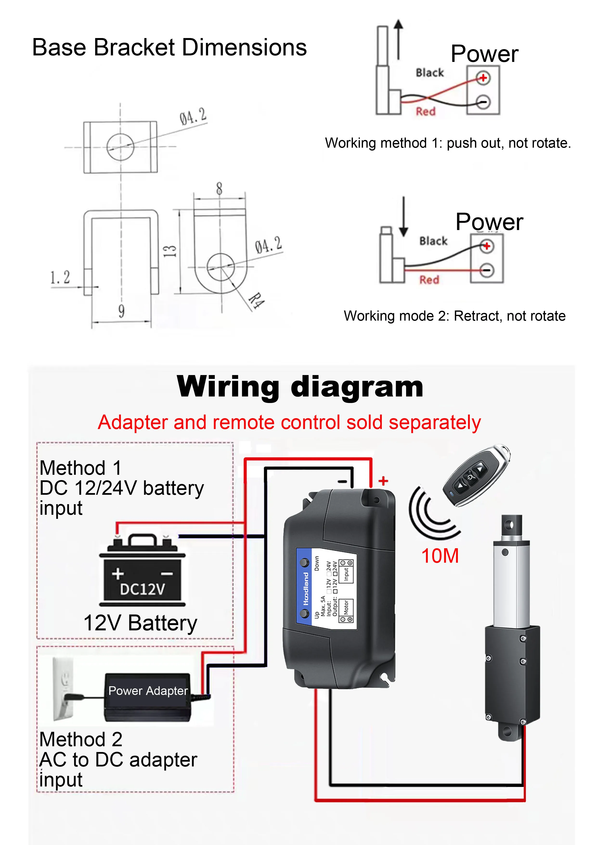 DC6V 12V 24V Linear Actuator - 150MM/S 30-200MM Stroke