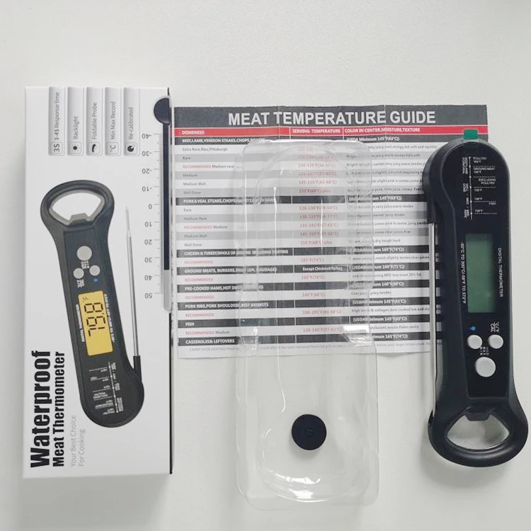 Digital Thermometer Instant Read Bbq Meat Thermometer With Foldable ... Digital Thermometer Instant Read Bbq Meat Thermometer With Foldable ...