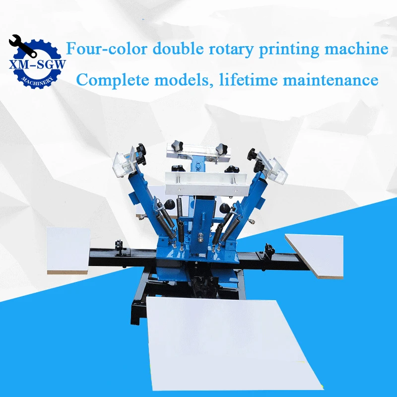 Manual Rotary Clothes Textile 6 Color 6 Station T Shirt Non-Woven Bag ...