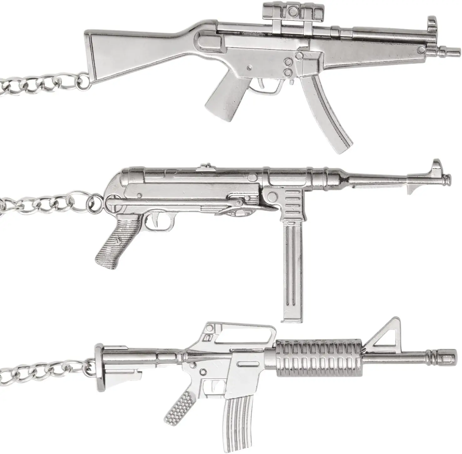 FREE SAMPLE Key Chain Zinc Alloy Metal Key Ring Mini Gun