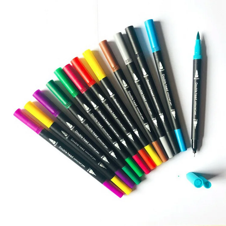 Soft-headed Watercolor Set 36-color Art Line Double-head Marker Pen ...