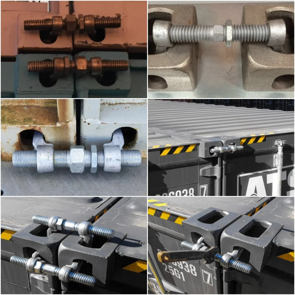 Shipping Container Corner Castings Clamps Lashing Parts Steel Bridge ...