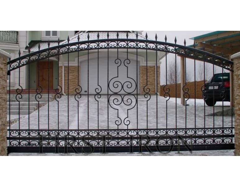 Modern Elegant Wrought Iron Sliding Gate,Main Gate Iron Sliding Gate ...