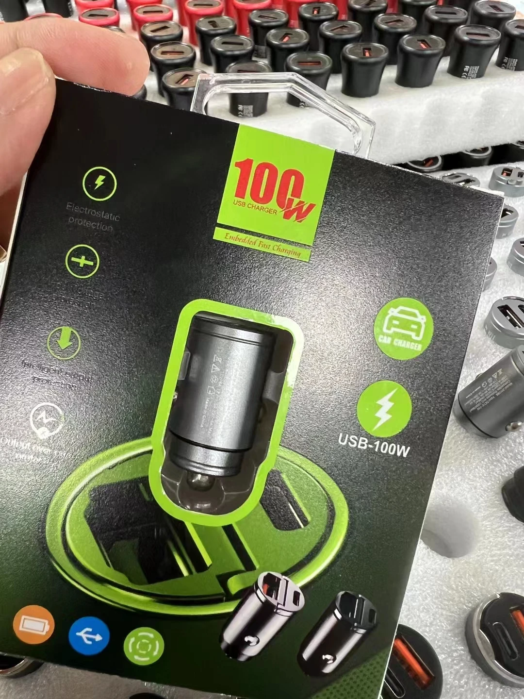 Usb 100w Mini Qc3.0 Car Cigarette-lighter Charger Super Fast Charge ...