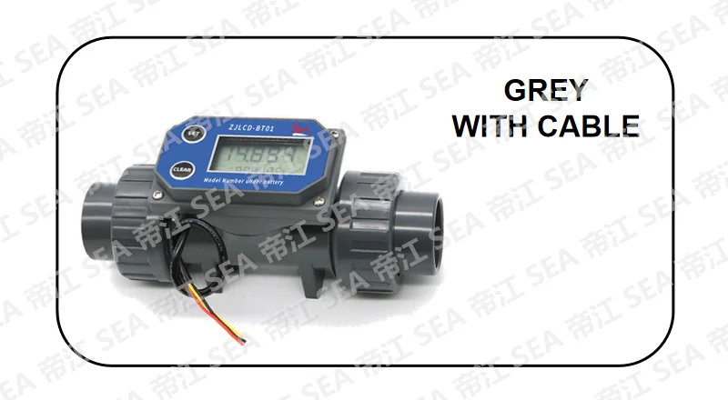 Zjlcd-bt01 Flow Meter Display Lcd Monitor Grey Color Max Measured 3000l ...