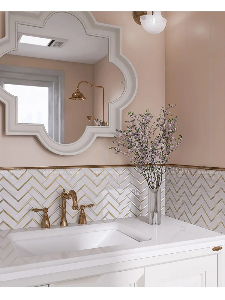 Kitchen Backsplash Tile Herringbone Fishbone Carrara White Herringbone ...