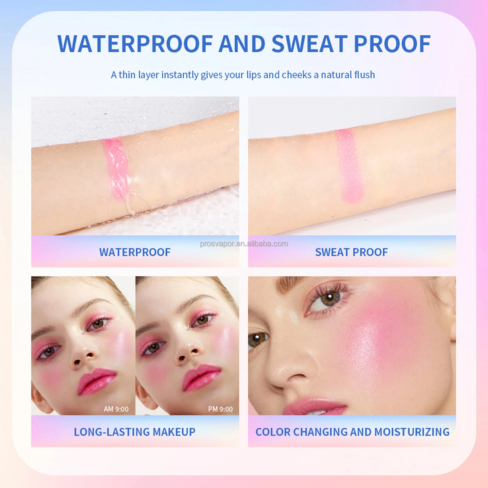 Cheek Blush Transparent Vegan Blush Private Label Custom Cream Blusher ...