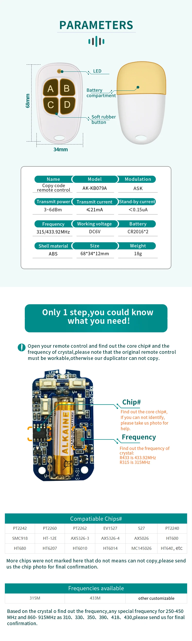 Clone Duplicator Controller - 433mhz Remote Control