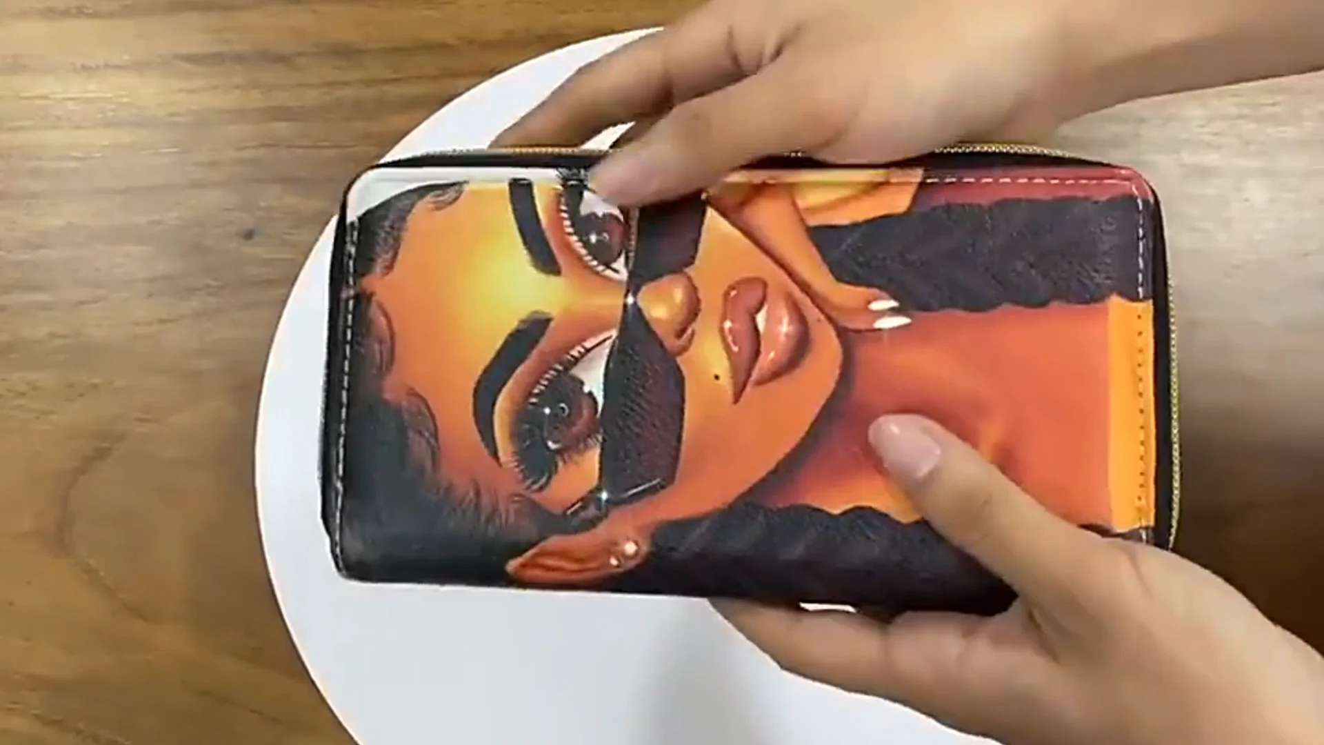 Wholesale Women Purse Black Art Steam Wallet Gift Card Printed Long Pu ...
