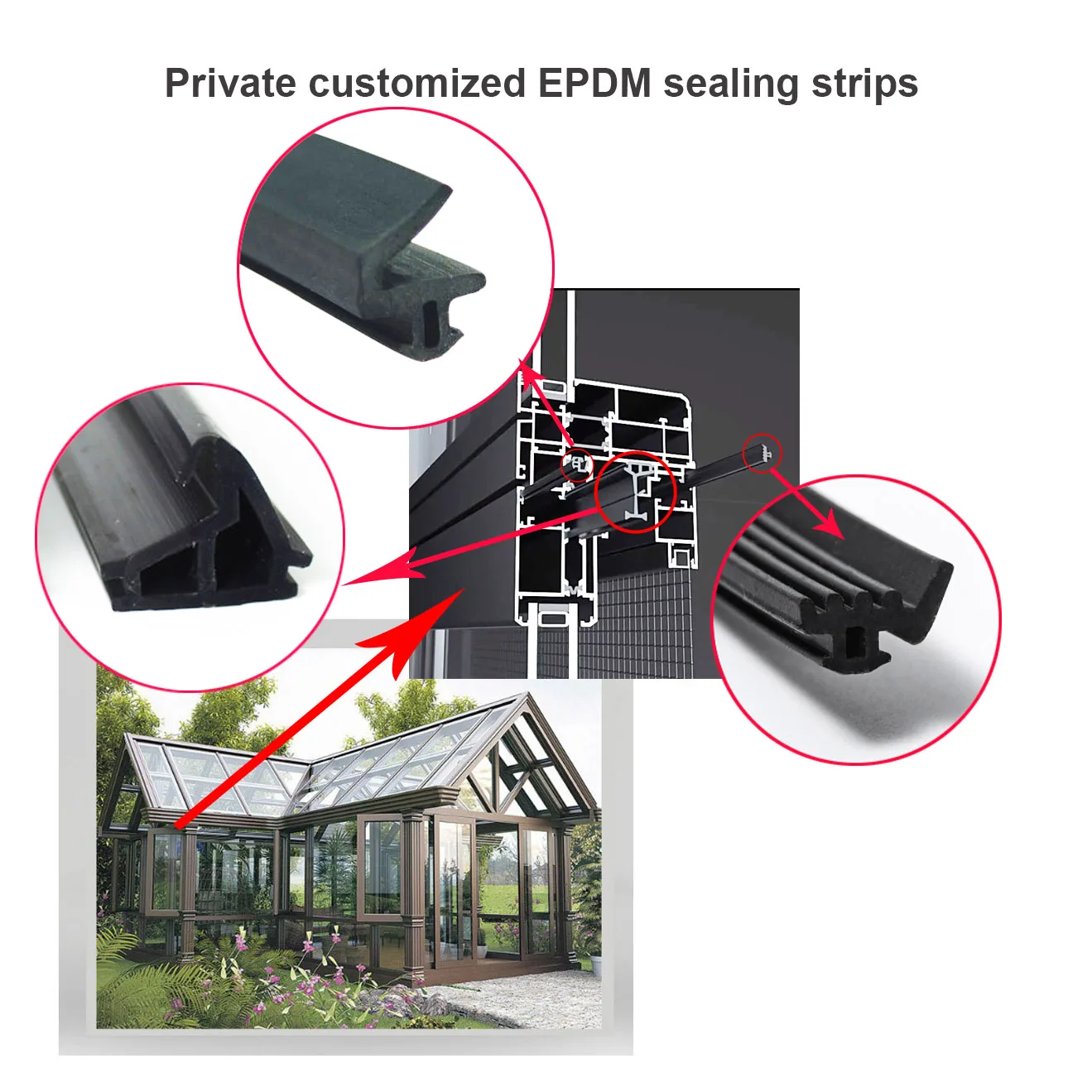 Aluminium Windows Glazing Rubber Gasket Epdm Door Seal Strip - Buy ...