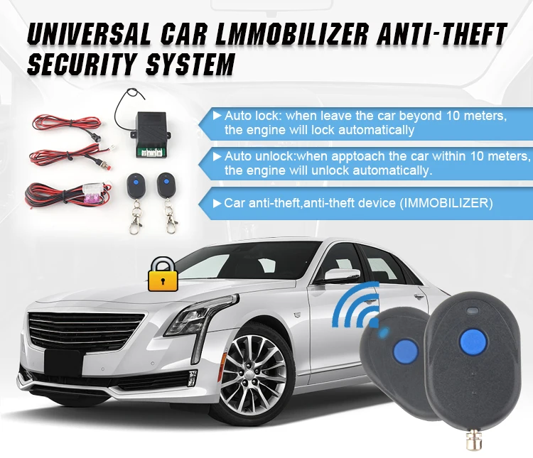Universal Auto Car Immobilizer Lock Alarm System Anti Theft