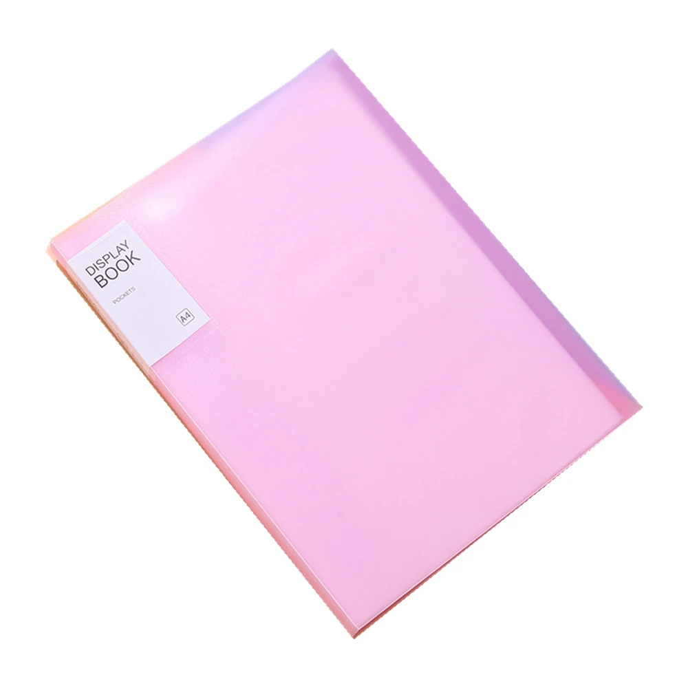 A4 PP Clear Transparent Refillable Display Pocket File Folder