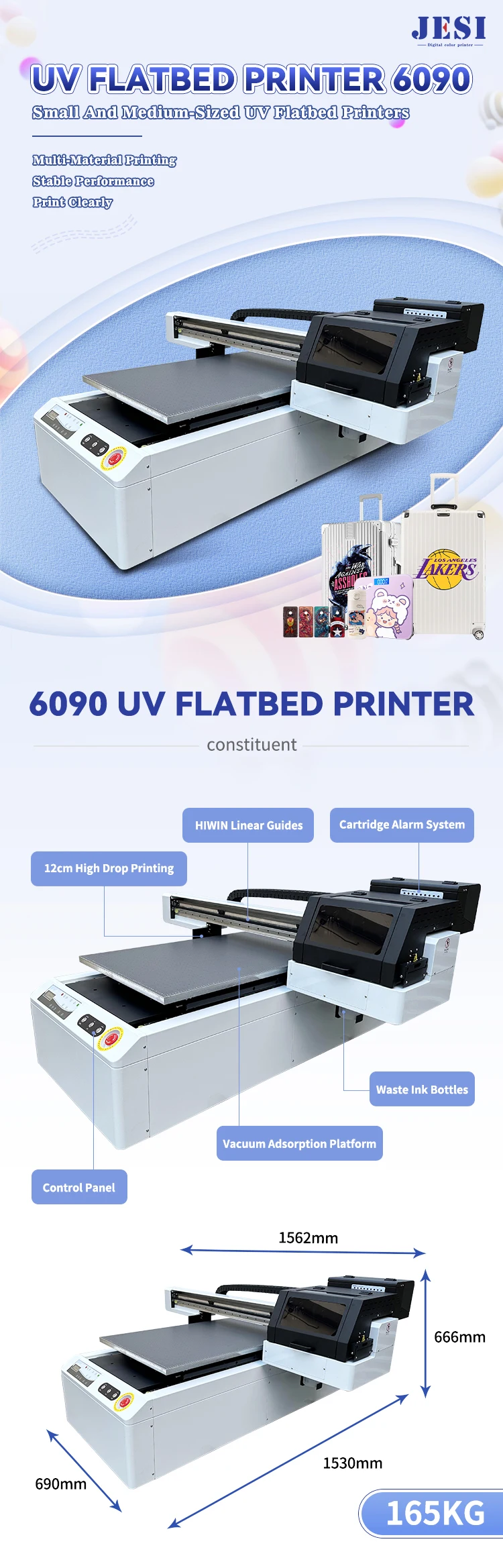 Large Format 3 Xp600 Print Heads Uv Printer Flatbed Printing Uv Flatbed Printer - Buy 3 Xp600 ...
