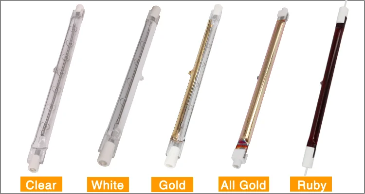 1500w Shortwave Tube Lamp Quartz Glass Ir Heater Halogen Infrared Lamp ...