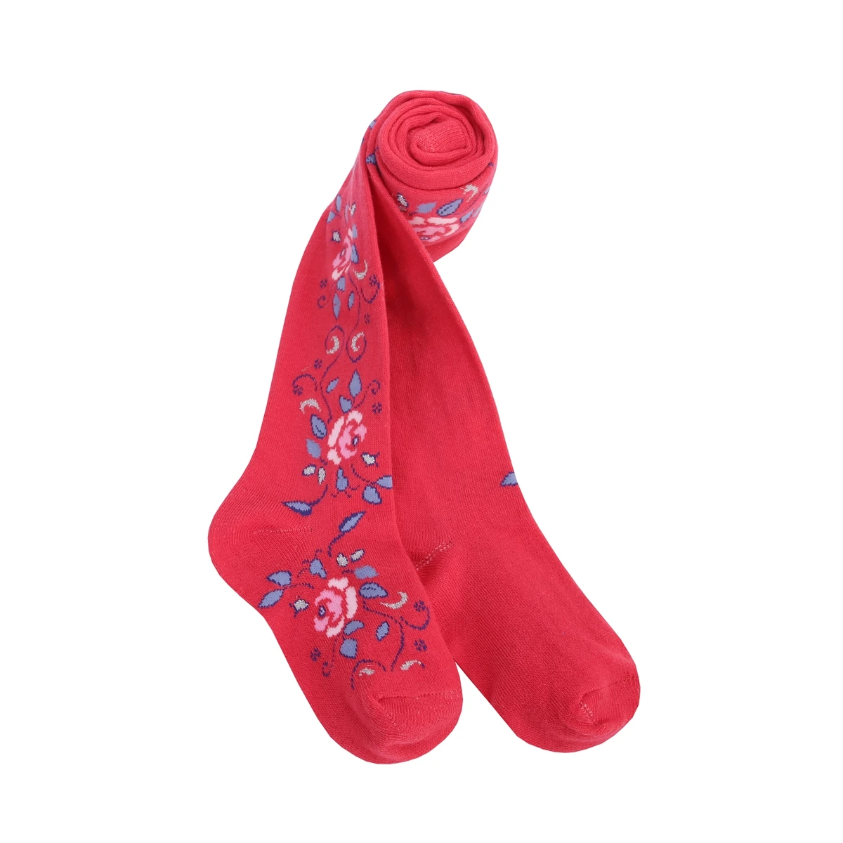 Children Flower Pattern Cotton Knitted Pantyhose Tights Leggings ...