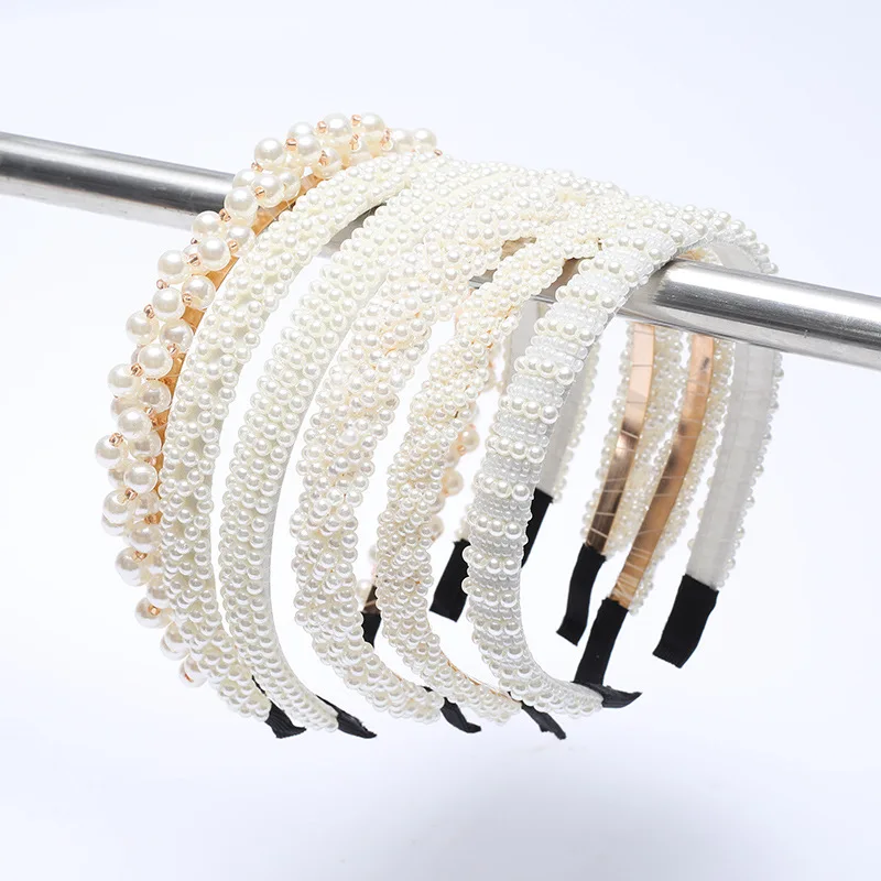 Vintage Handmade Pearl Hairband Elegant Style Fine Hair Bands Pearls ...