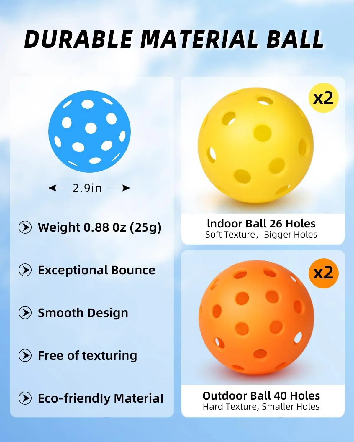 Usapa Standard Fiberglass Pickleball Paddles With High Grit Spin ...