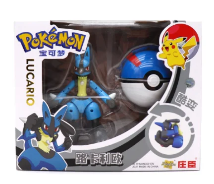 Pokemon Deformed Pikachu Doll Pokeball Children's Toy Gift Pokemon ...