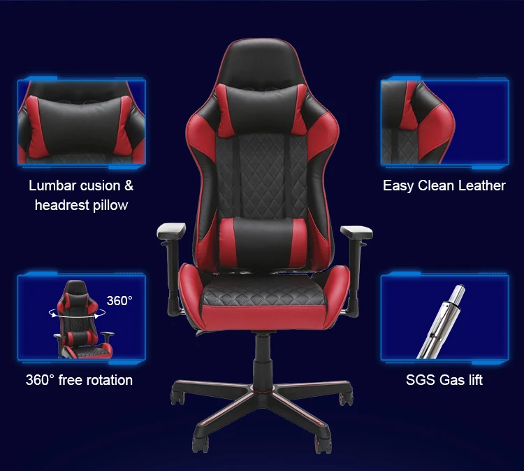 Modern Custom Logo Silla Gamer White Black Racing Chair Gamer Pc Gaming ...