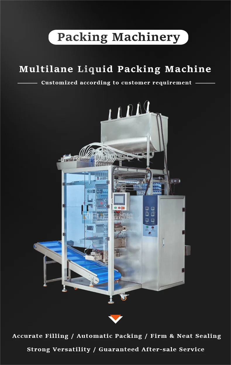 Automatic Vertical Multi lane Sachet Packing Machine Liquid Packaging Machine Honey Sachet ...