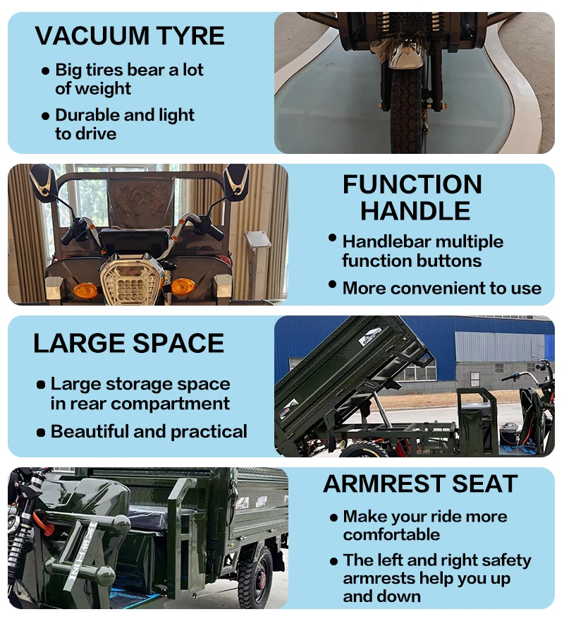 48v Three-wheeled Electric Tricycle Open Body Type Scooter Genre ...