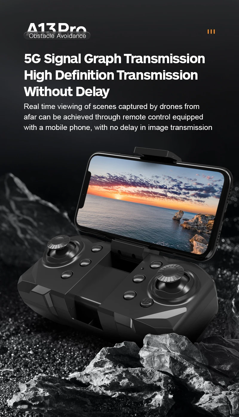 2023 A13 Mini Drone - 4K Dual Camera, Foldable, Brushless Motors