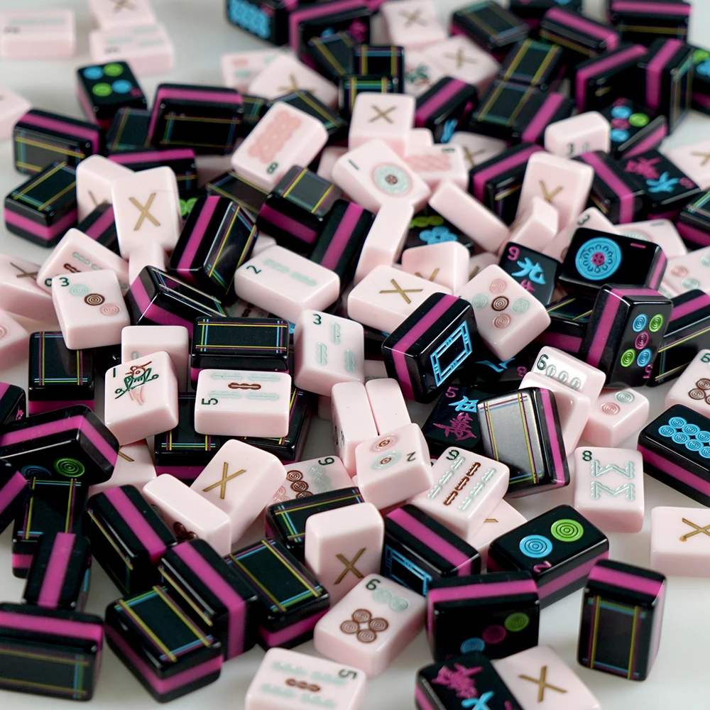 Custom Hand-Painted Japanese Mahjong Tiles Game Set - Durable Acrylic ...