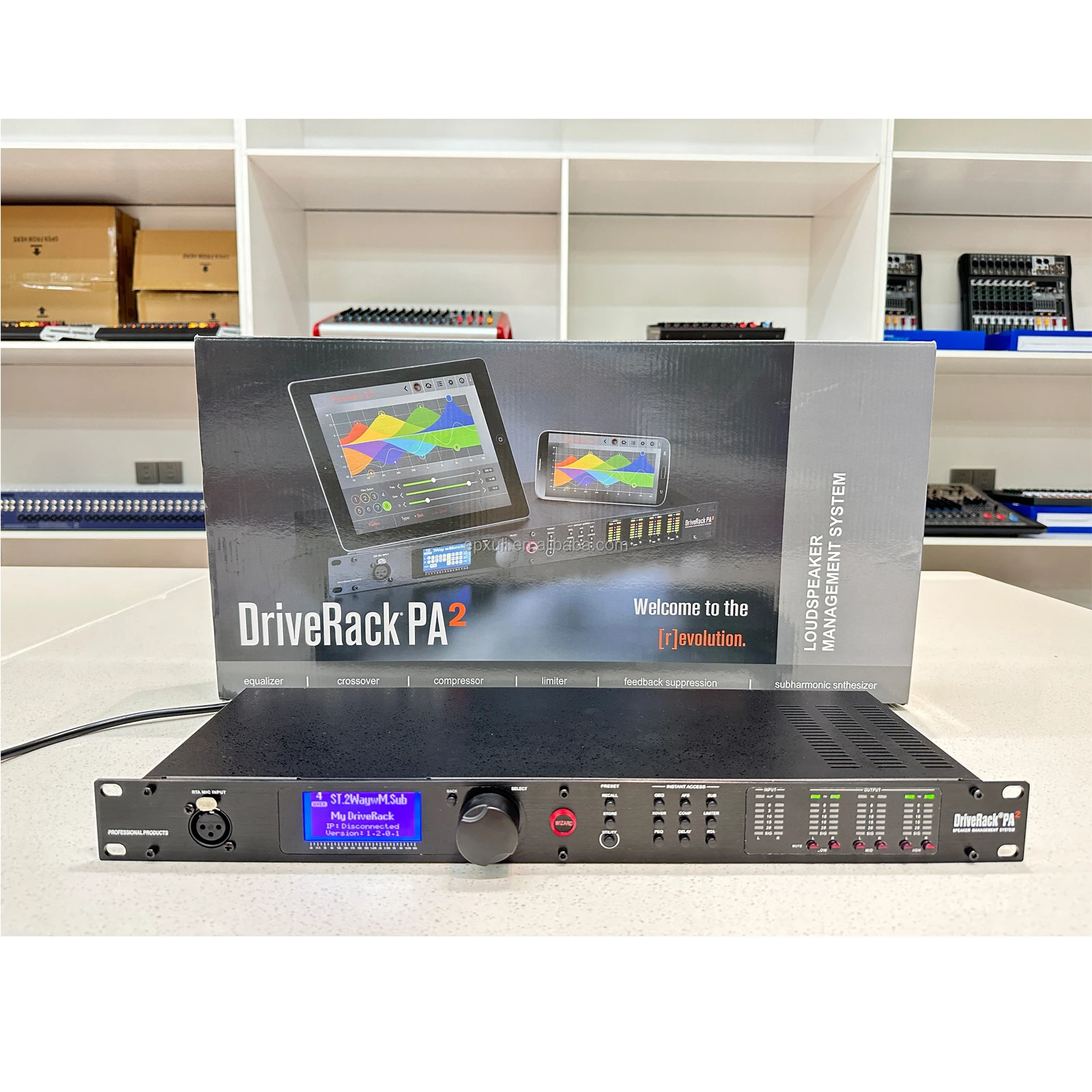 PA2 DriveRack Speaker Management System & Audio Equalizer for Portable PA Sound System