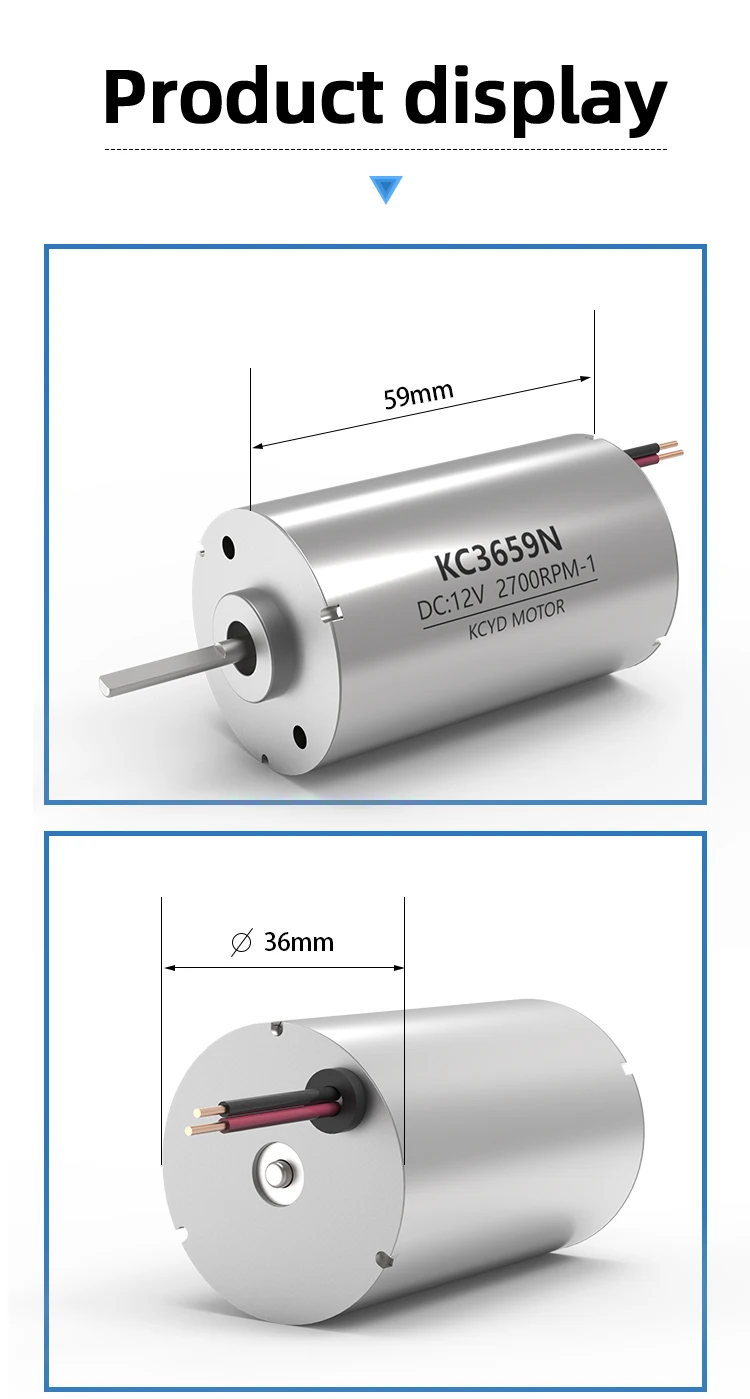 Bldc Motor Mini Kc3659 High Speed And Long Life 12v 24v Brushless Motor ...