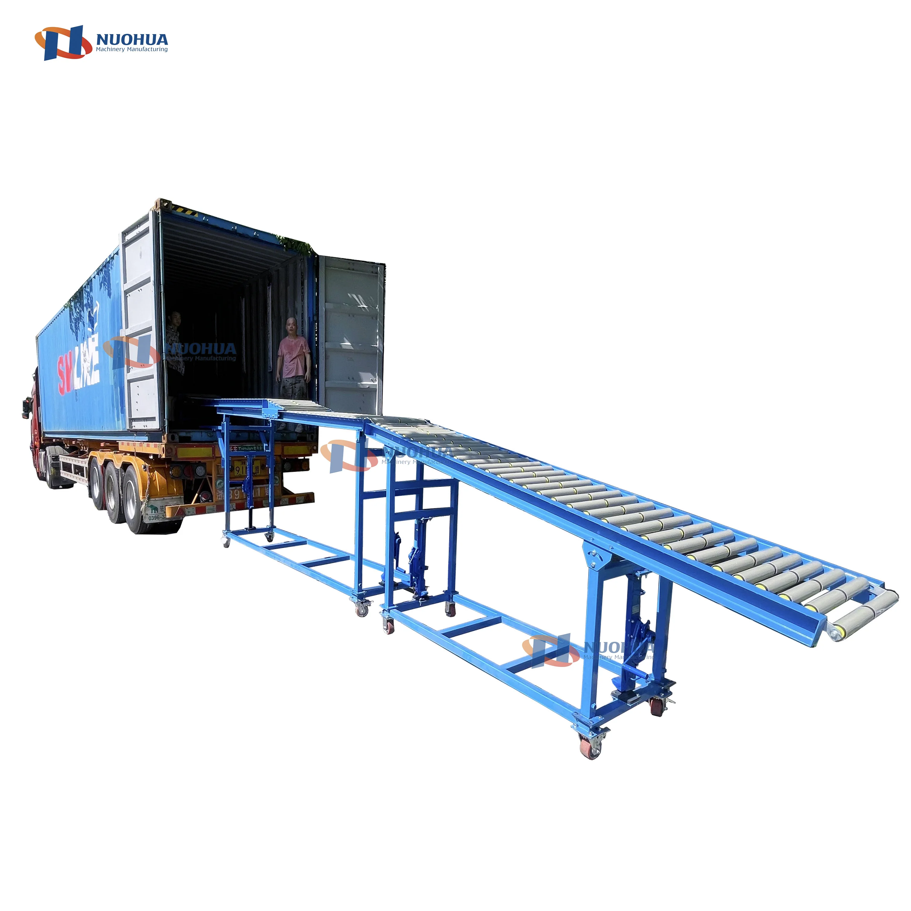 Telescopic Roller Conveyor with Ramp for Efficient Unloading of Carton ...