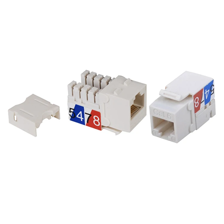 T568A/B Web Port Faceplate Female Connector Module RJ45 8P8C IDC Type 90 Degree Cat6 UTP ...