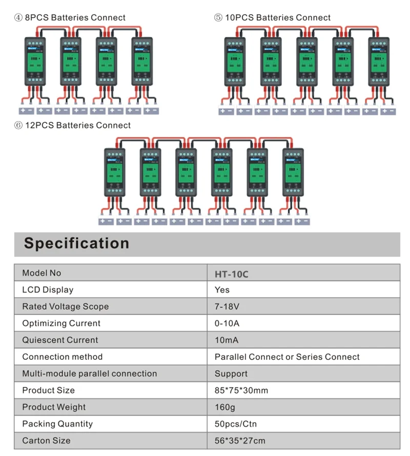 Heltec 12V Cell Battery Equalizer - Active Balancer