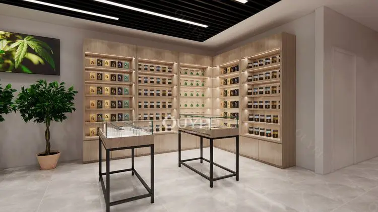 Modern Counter Design Retail Display Case for Cigar Shop