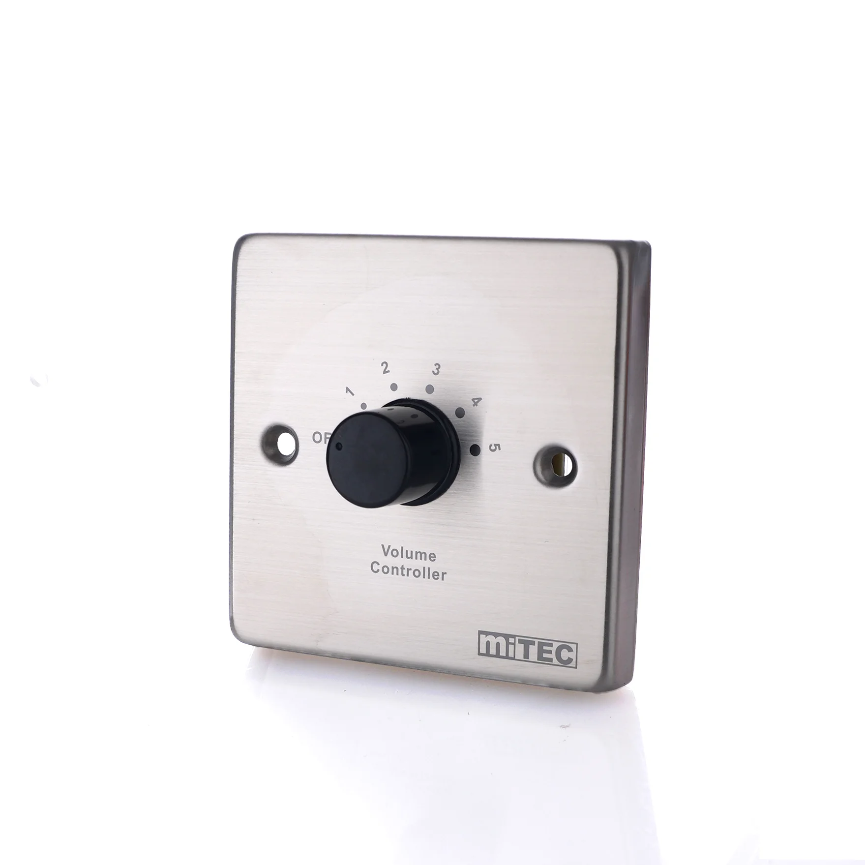 Mitec PA Audio Volume Control Switch - in-Wall Metal Panel