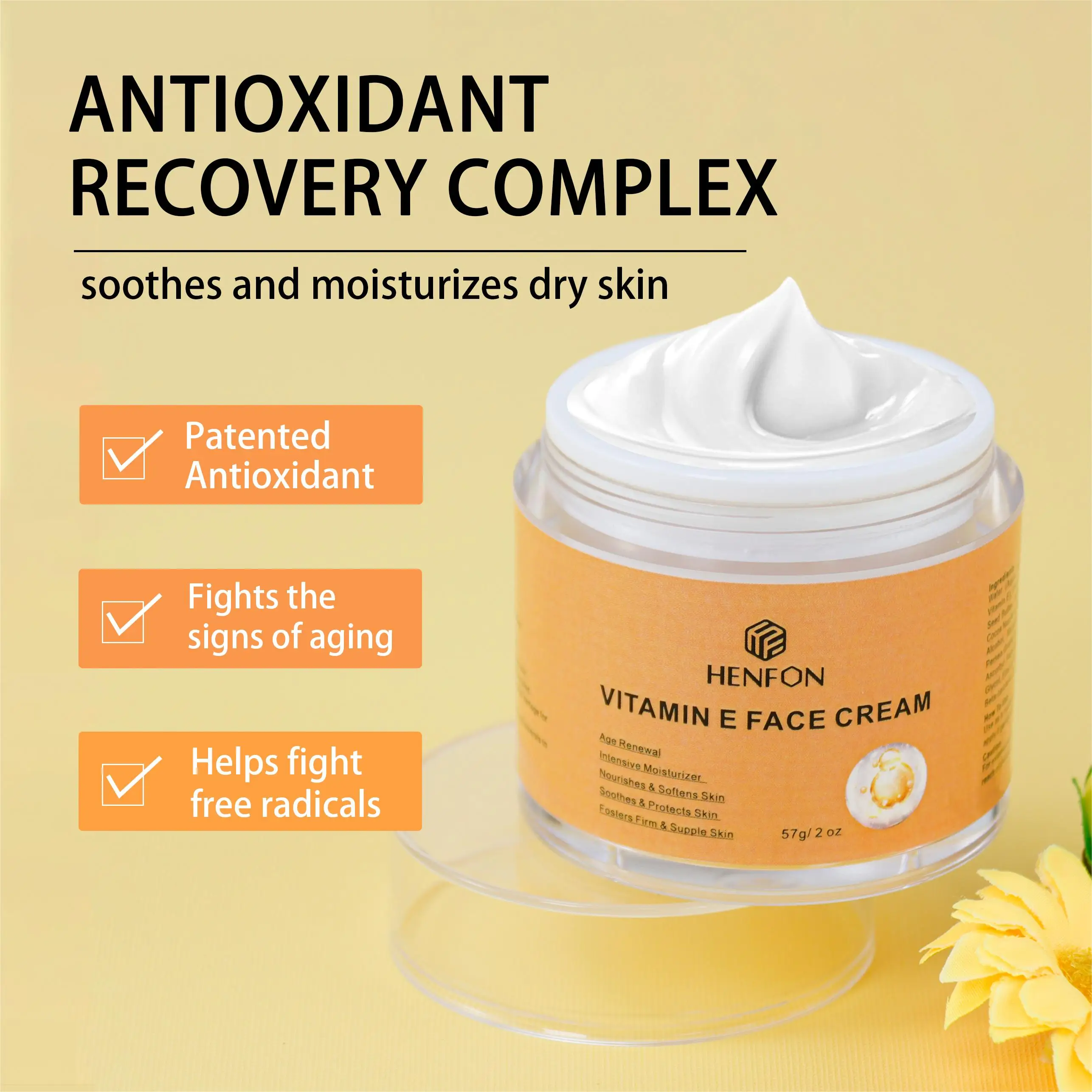 New Skincare Private Label Vitamin E Anti Aging Whitening Anti Wrinkle Face Cream Moisturizing ...