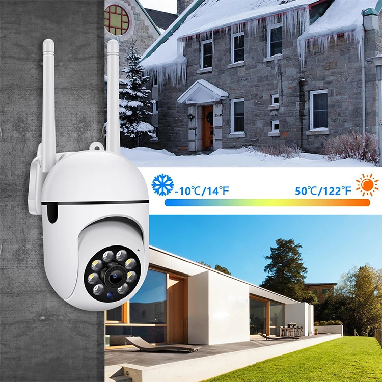Jortan 2MP Outdoor PTZ Wifi Security Camera System with Night Vision ...