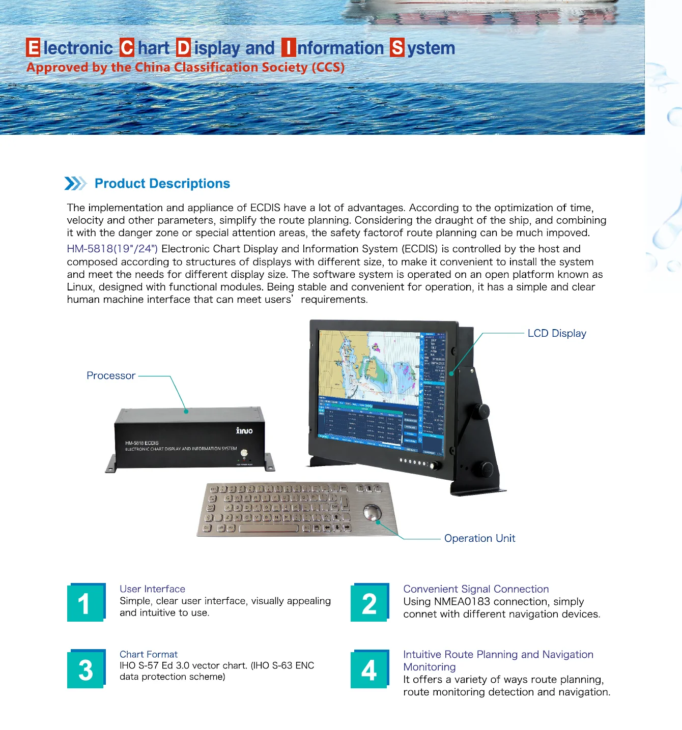 Xinuo HM-5818 ECDIS - Advanced Maritime Navigation System