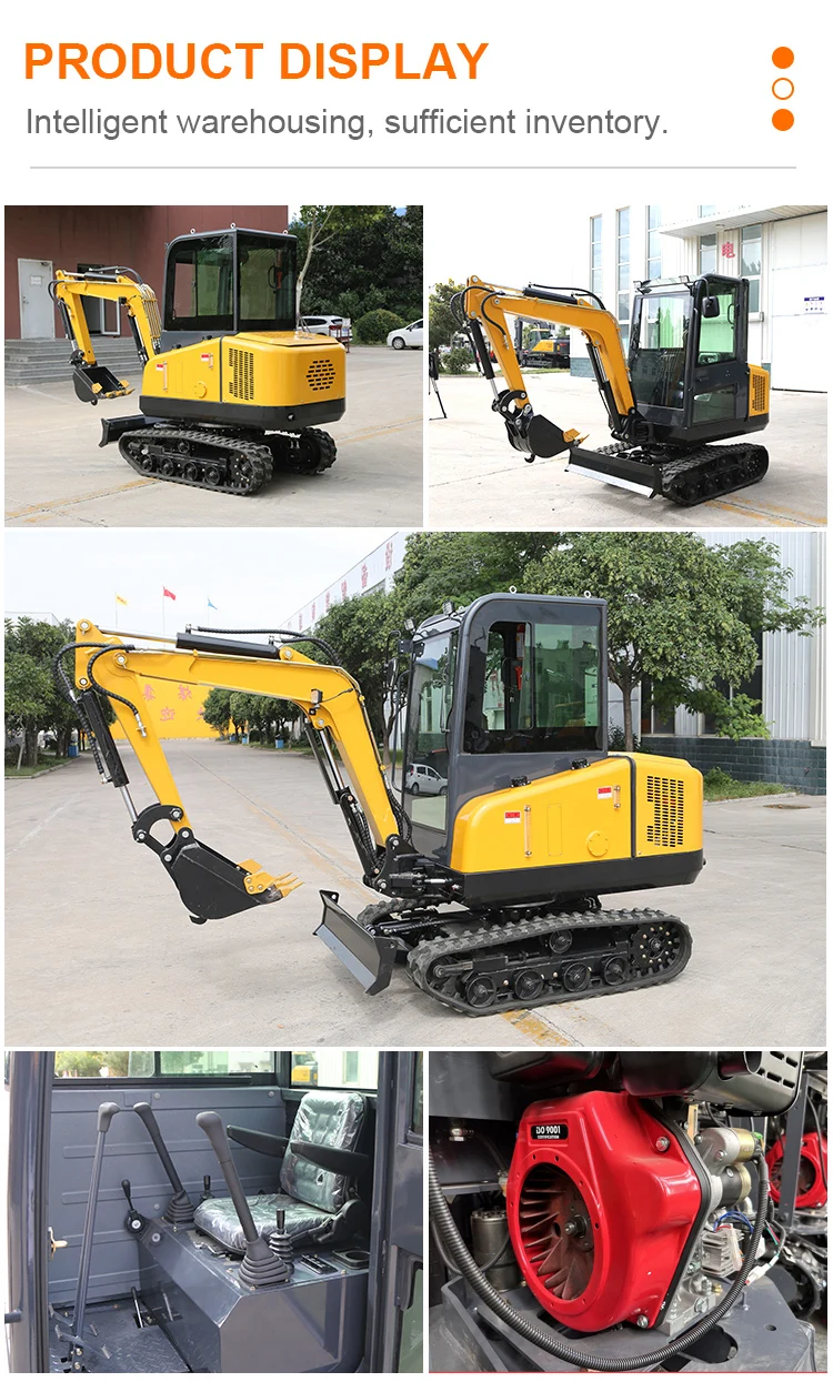 Digging Trenches Agricultural Small Mini Digger 2.5ton Orchard ...