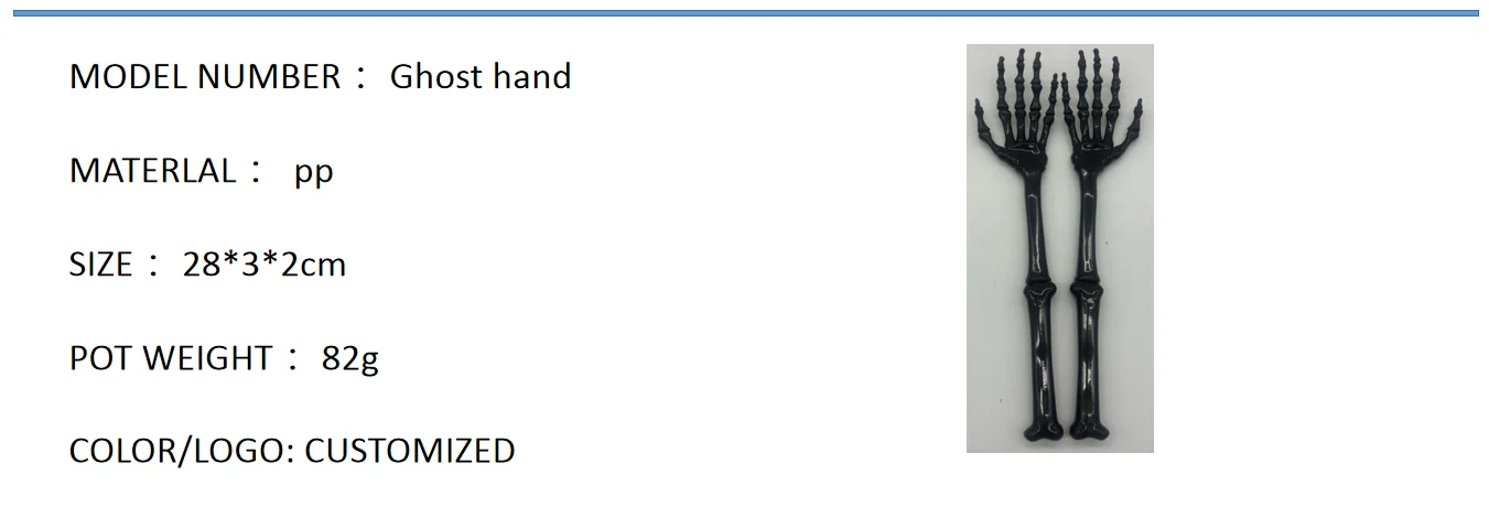 Sunup Plastic Decorative Skeleton Hands for Halloween Parties ...