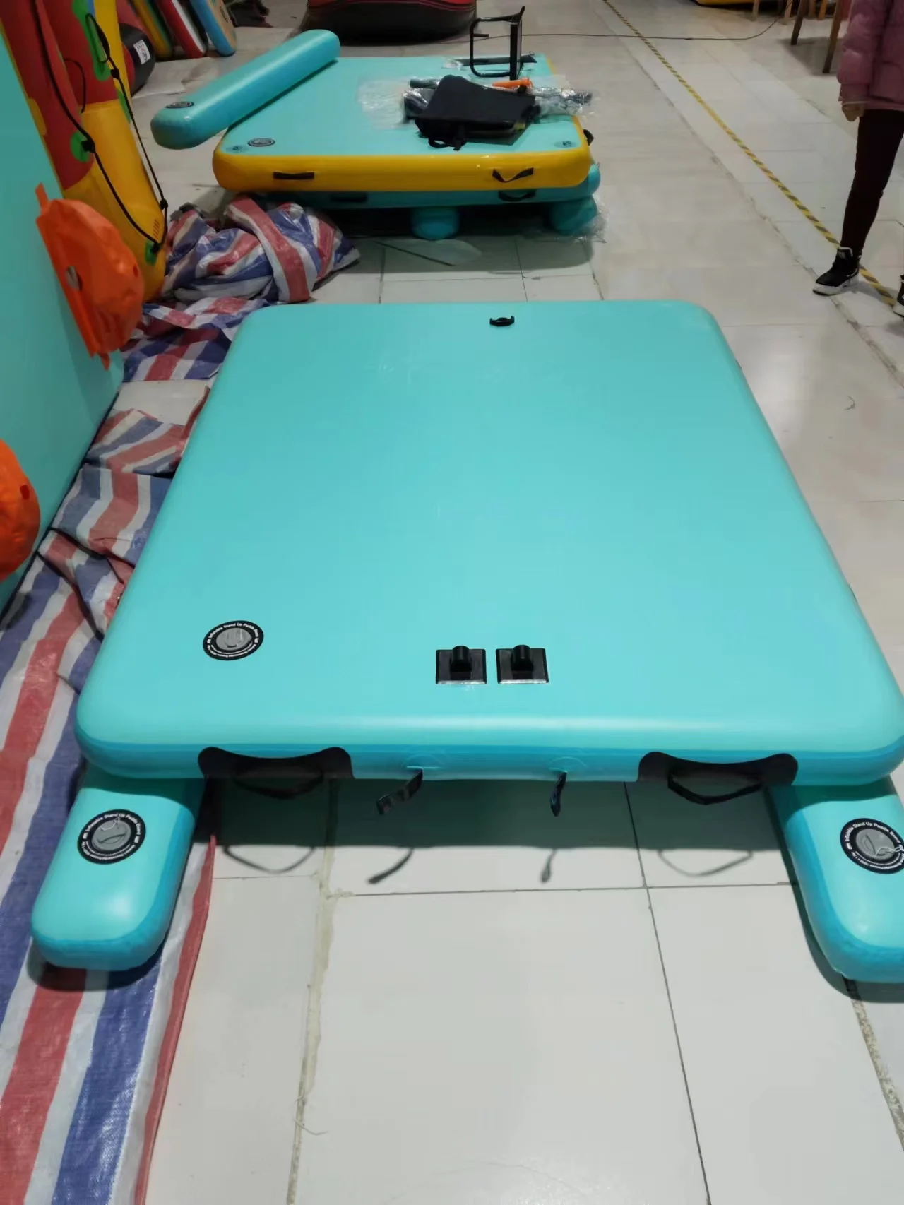 Floating Tire Type Inflatable Fishing Platform, Easy to Fold and Carry ...