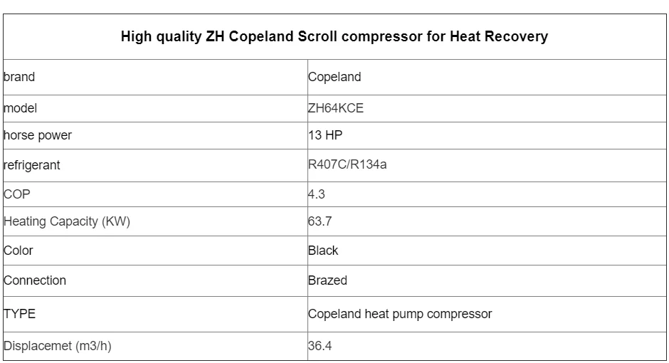 High Quality Copeland Compressor Zh11m4e /zh21k4e With Best Emerson ...