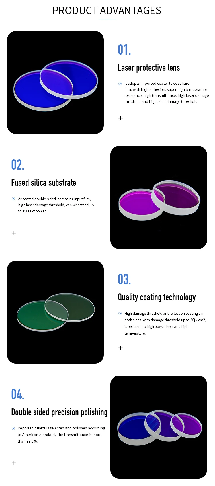 Als Imported Jgs1 Large Power Optical Protection Windows Protective ...