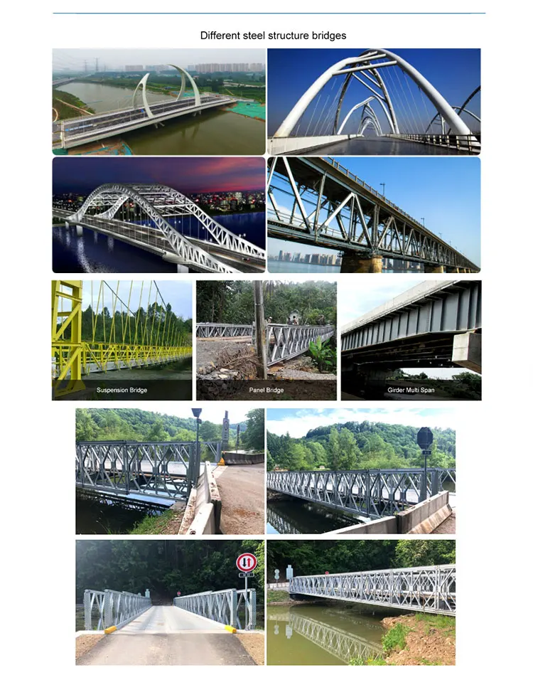 Heavy Steel Structure Bridge Construction Precast Metal Bridge Steel ...