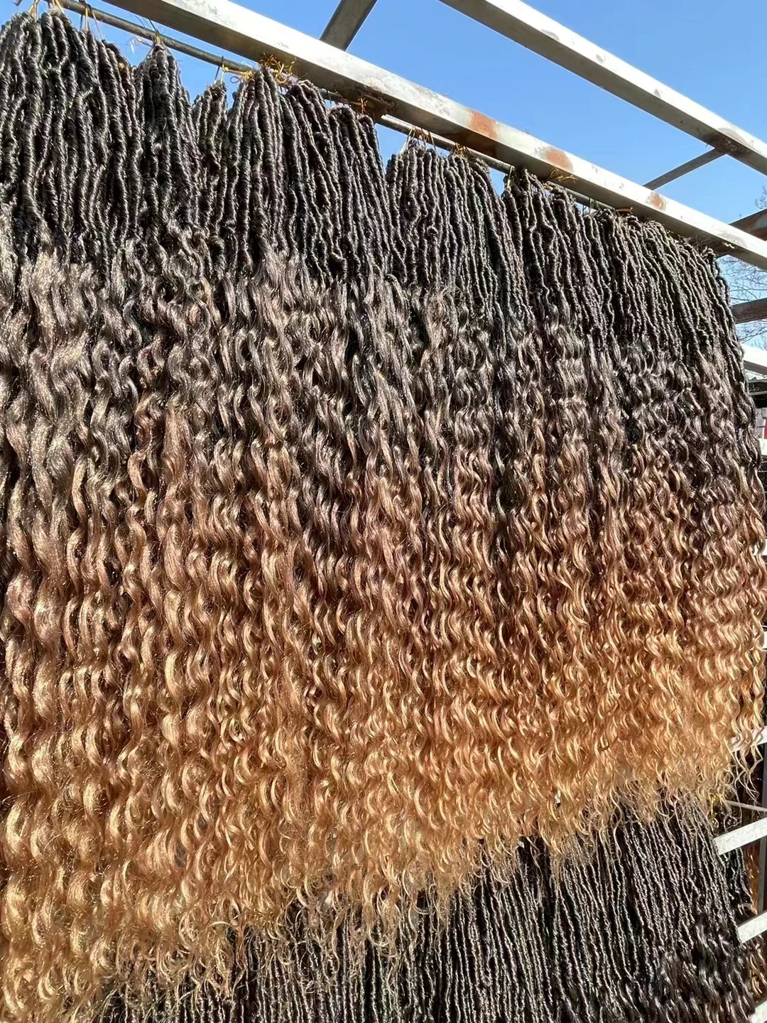 24inch New Pre-looped Deep Wave Fauxs Locs Nu Goddess Bohemian Crochet ...